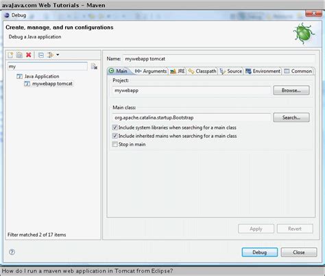 How Do I Run A Maven Web Application In Tomcat From Eclipse Web