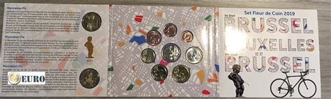 Série euro BU FDC Belgique 2019 Piéces de 1 cent à 2 euros Bruxelles