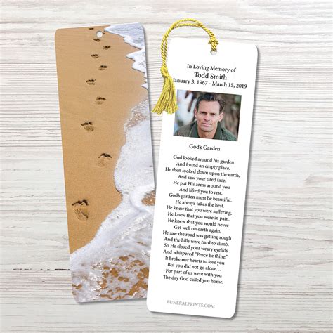 Memorial Bookmarks For Funeral Service 20 Off Sitewide