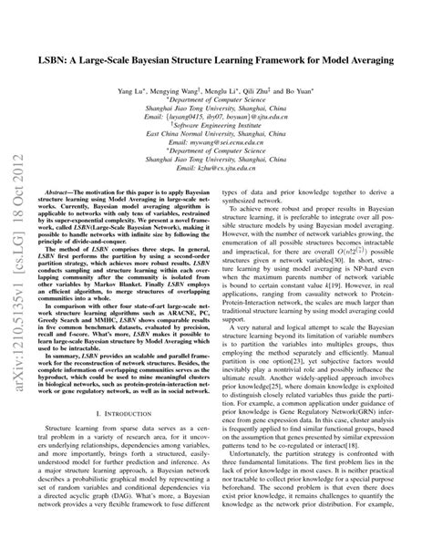 lsbn a large scale bayesian structure learning framework for model averaging deepai