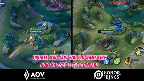 AOV New Update Map For 5 0 AOV VS HoK Map Comparison Arena Of