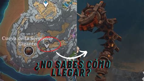 Como Llegar A La Cueva De La Serpiente Gigante Genshin Impact