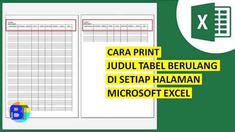 3 Cara Membuat Judul Tabel Berulang Di Excel Dengan Mudah Riset