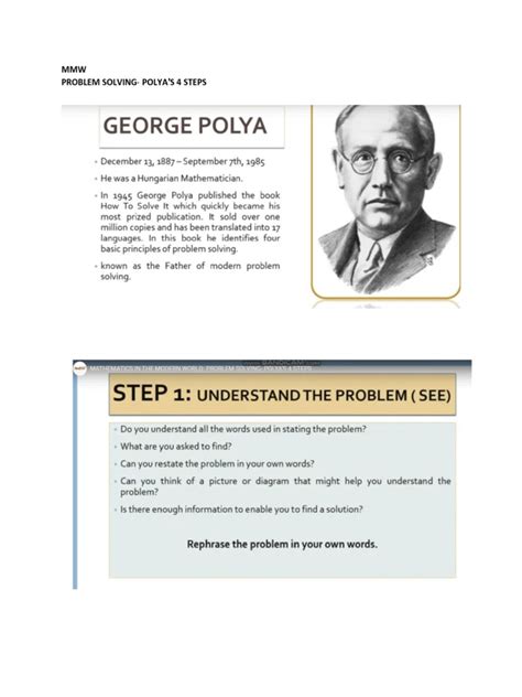problem solving polya s 4 steps pdf
