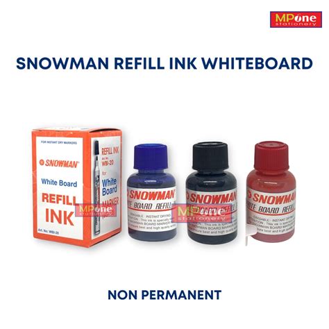 Jual Refill Isi Ulang Tinta Spidol Non Permanent Whiteboard Snowman