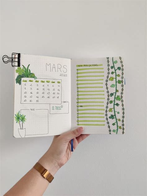 20 idées de mise en page Bullet Journal Mars Idées de journal
