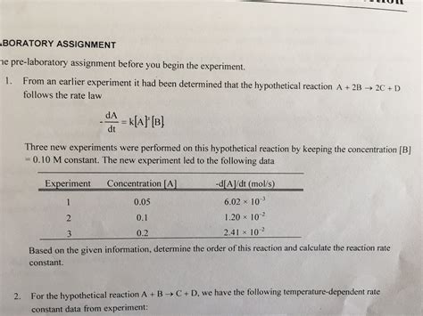 solved the pre laboratory assignment before you begin the