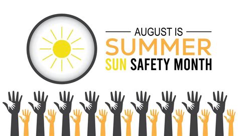 Summer Sun Safety Month Is Observed Every Year On August Banner Design