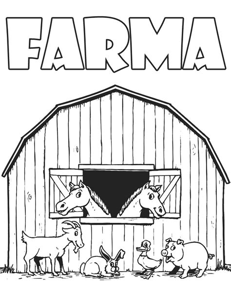 Farma Na Wsi Kolorowanka Dla Dzieci