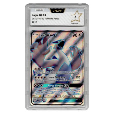 Lugia Gx Tonnerre Perdu Pca Grade Carte Grad E