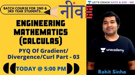 pyq of gradient divergence curl part 3 engineering mathematics neev batch course for gate