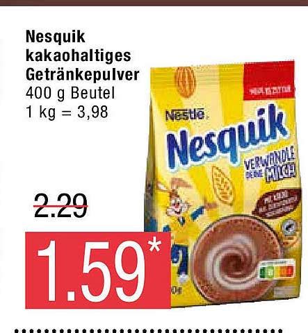 Nesquik Kakaohaltiges Getränkepulver Angebot bei Marktkauf 1Prospekte de