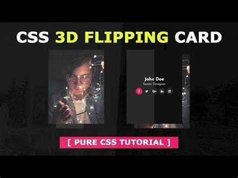 CSS 3D Flipping Card Hover Effect Pure CSS 3D Image Flip Effects On