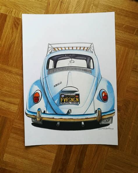 VW Art Desenhos De Carros Desenhos Fusca Volkswagen