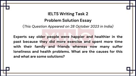 28 October 2023 IELTS Problem Solution Essay On Old People