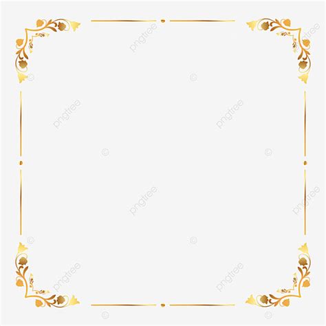 Borde Dorado Marco Decorativo Vintage Png Png Dibujos Cl Sico Borde