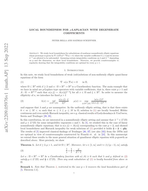 pdf local boundedness for p laplacian with degenerate coefficients