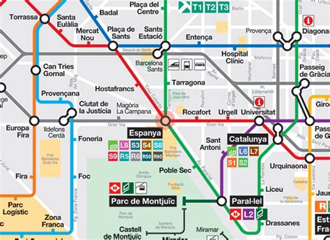 Placa D Espanya Station Map Barcelona Metro