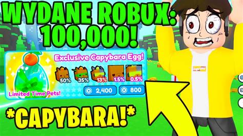 WYDAŁEM 100 000 ROBUX NA NOWE CAPYBARA JAJKO W PET SIMULATOR X