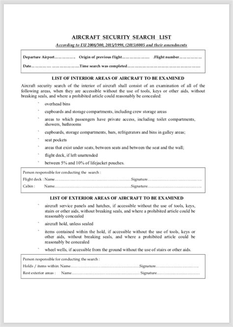 Aircraft Security Search Now A Requirement Departing France