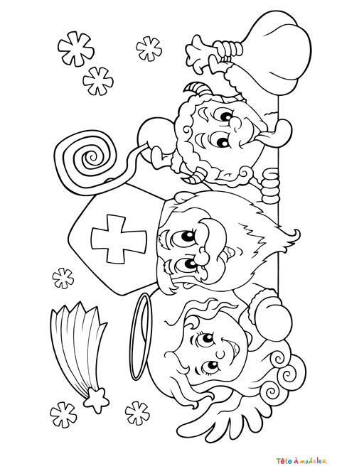 Coloriage Saint Nicolas Avec T Te Modeler Page