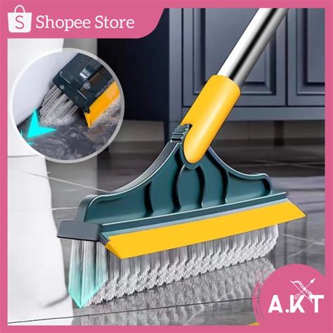 AKT 3in1 Cleaning Brush Bathroom Kitchen Floor Scrub Brushes Long