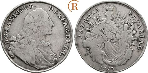 Bayern Taler Madonnentaler München 1760 Maximilian III Joseph 1745