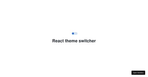 React Theme Switcher Examples Codesandbox