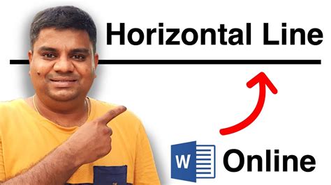 How To Insert Horizontal Line In Word Online Youtube