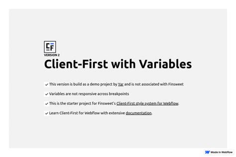 Webflow Showcased Client First With Variables