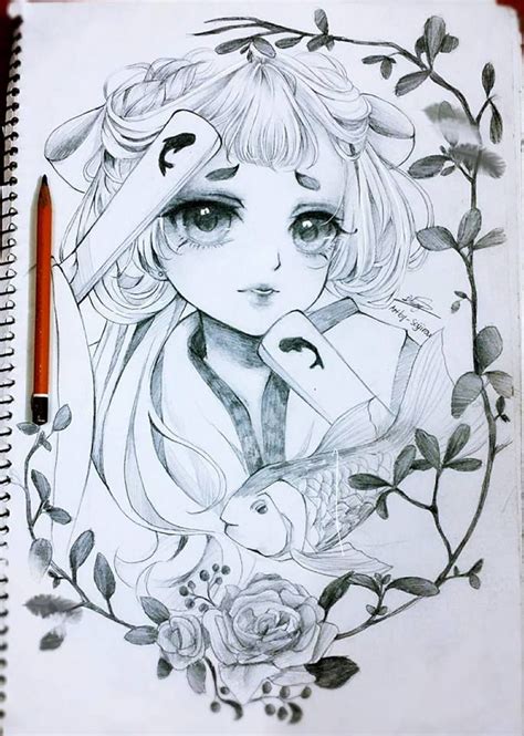 Hướng dẫn cách vẽ nhân vật anime nữ bằng bút chì đơn giản từ A đến Z