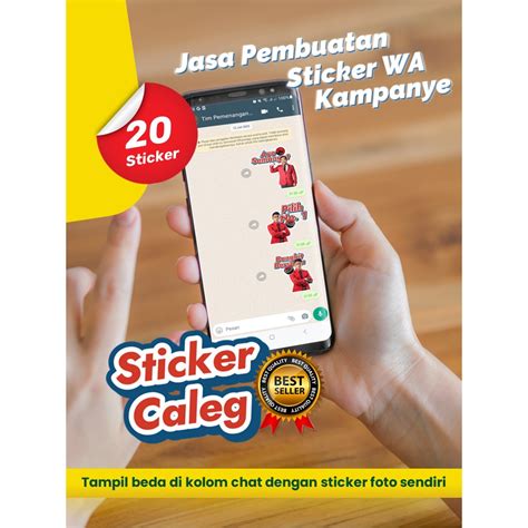 Jual JASA PEMBUATAN STICKER WA CALEG KAMPANYE Shopee Indonesia