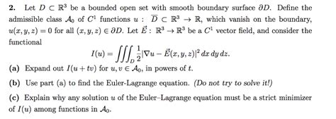 let d r 3 be a bounded open set with smooth boundary