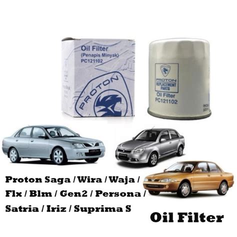 Proton Oil Filter Saga Wira Waja BLM FLX Gen2 Persona Perdana Satria