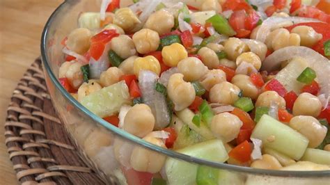 Cómo hacer ENSALADA DE GARBANZOS fácil y FRESQUITA YouTube