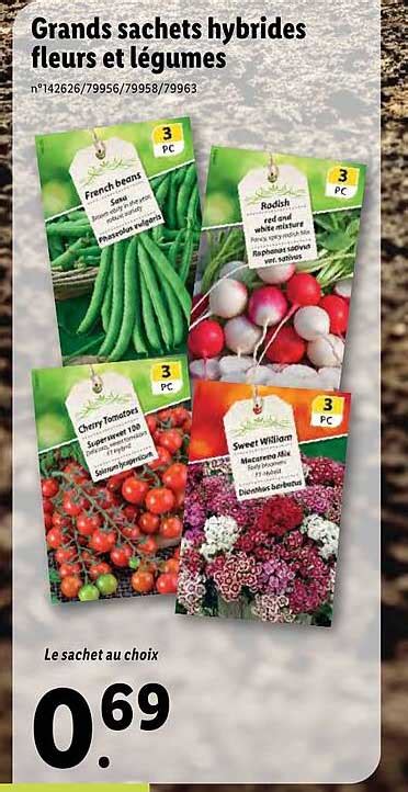 Promo Grands Sachets Hybrides Fleurs Et Légumes chez Lidl iCatalogue fr