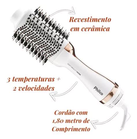 Escova Secadora Philco Soft Beauty Rose Branca Frete grátis