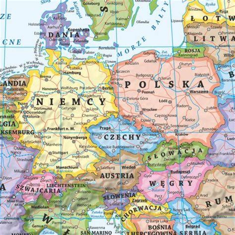 Europa polityczno fizyczna mapa dwustronna podkładka na biurko