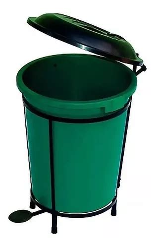 Lixeira De Plástico Média Suporte Pedal De 30 Litros Frete grátis