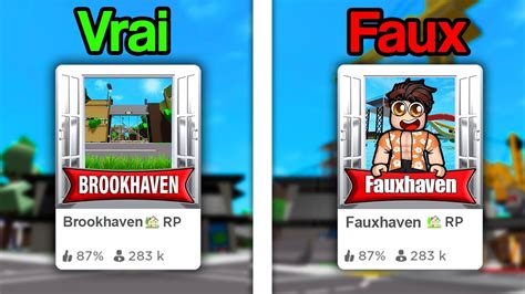 Vrai Vs Faux Brookhaven Sur Roblox Youtube