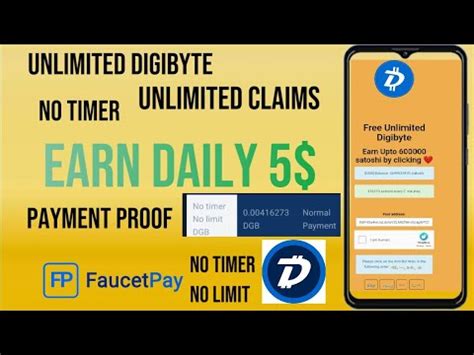 New Digibyte Faucet Unlimited Claim Every 0 Sec Claim Daily5 Earn Easy