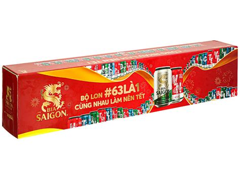 Thùng 24 lon bia Sài Gòn Lager 330ml
