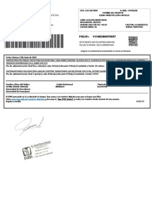 Receta Editable Imss Pdf Artofit