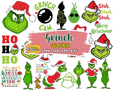 Grinch Bundle Svg Grinch Svg Grinchmas Cutting Image Christmas