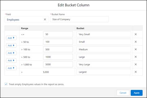 How To Use Salesforce Bucket Column