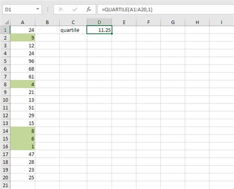 percentiles and quartiles in excel in simple steps