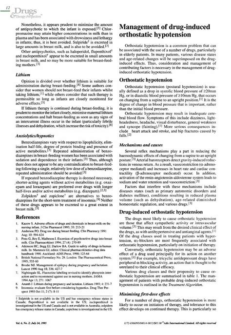 PDF Management Of Drug Induced Orthostatic Hypotension DOKUMEN TIPS