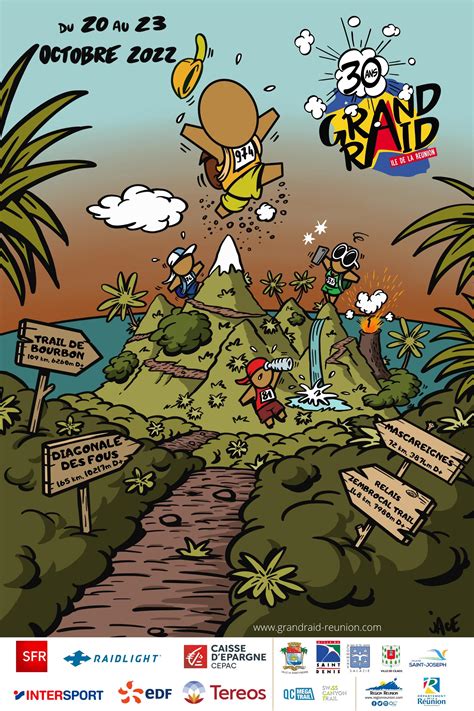 The Th Anniversary Poster Diagonale Des Fous Trail De Bourbon