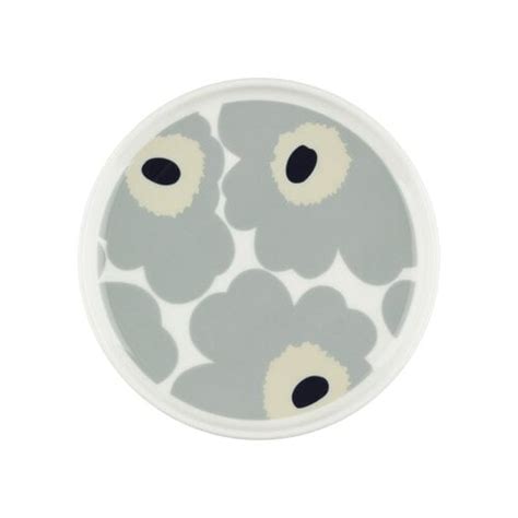 Marimekko Oiva Unikko Lautanen 13 5 Cm White Light Grey Sand Dark