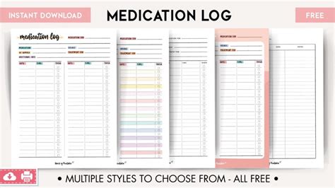 Printable Daily Medication Log Sheet Template